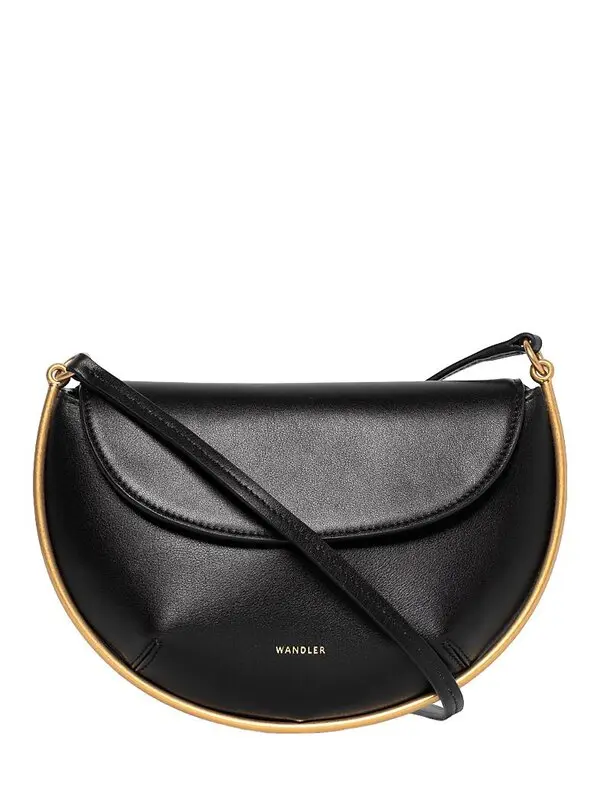 WANDLER Mini Leather Crossbody - Black