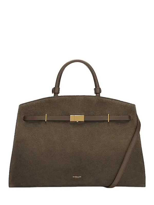 DEMELLIER Hudson Suede Crossbody Bag - Hazelnut