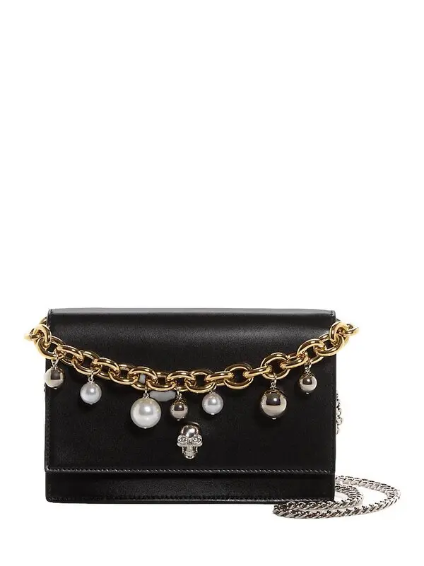Alexander McQueen Skull Leather Shoulder Bag - Black