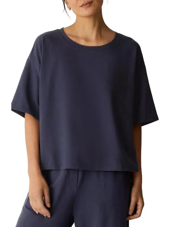 Eileen Fisher Boxy Crewneck T-shirt - Ink