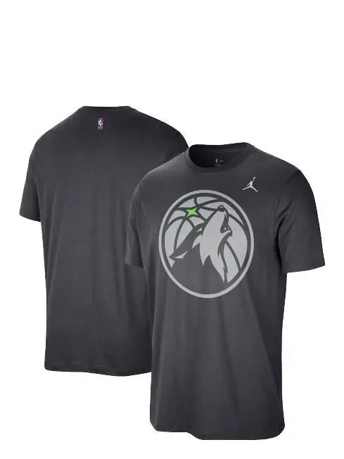 JORDAN BRAND Minnesota Timberwolves Statement Edition Essential T-shirt - Anthracite