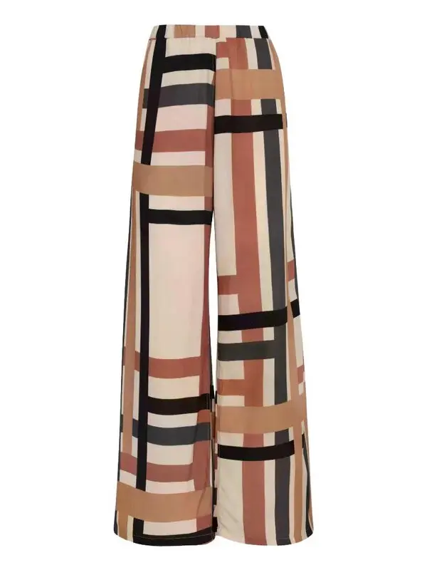 AMIR SLAMA Geometric-pattern Trousers - Neutrals