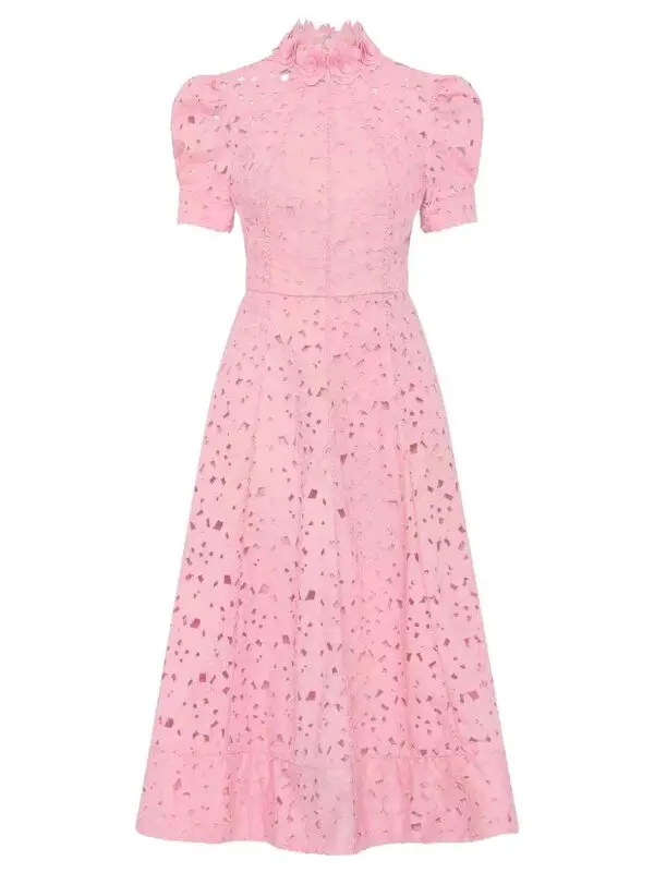 Rebecca Vallance Kitsu High-neck Midi Dress - Pink