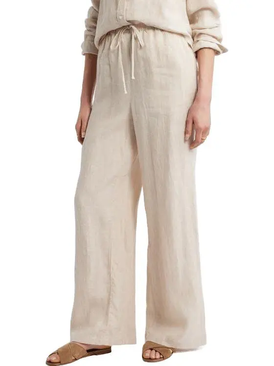 Caslon Easy Wide Leg Linen Pants - Flax