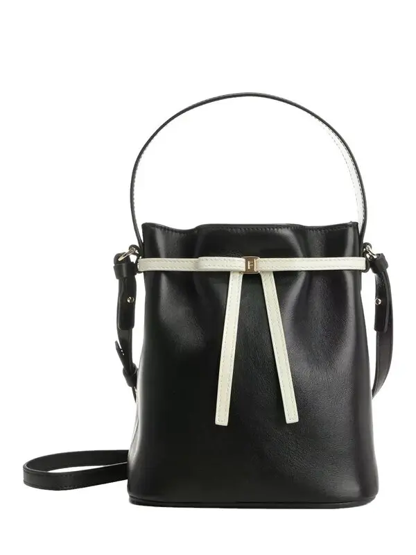 FERRAGAMO Bucket Bag With Bow Detail - Black