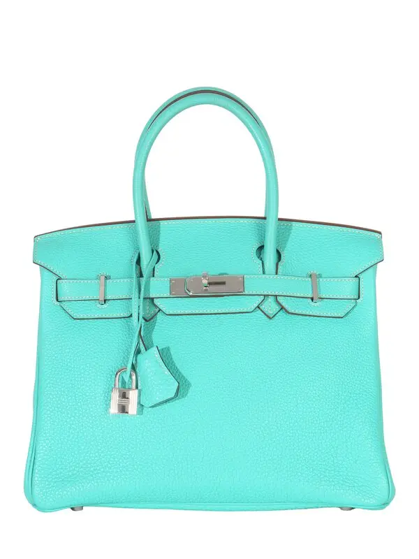 Hermès Lagoon Togo Birkin 30 Phw - Blue