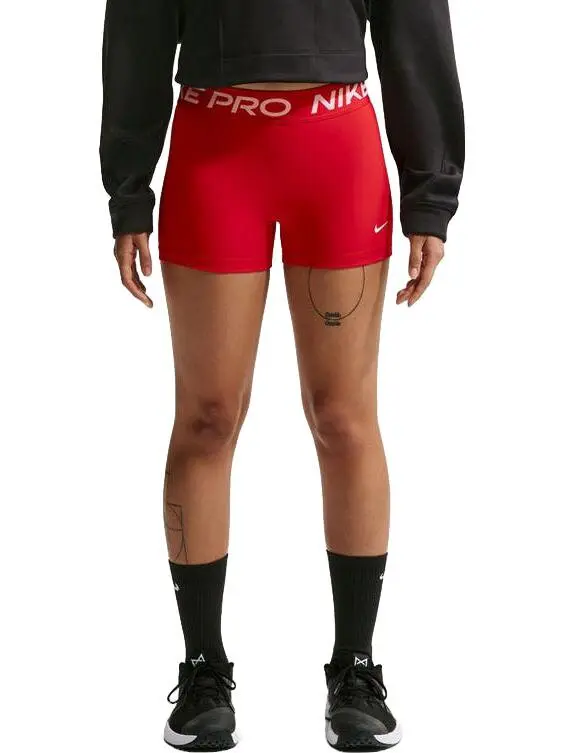 Nike Pro Sculpt Mid-rise Biker Shorts - University Red/white