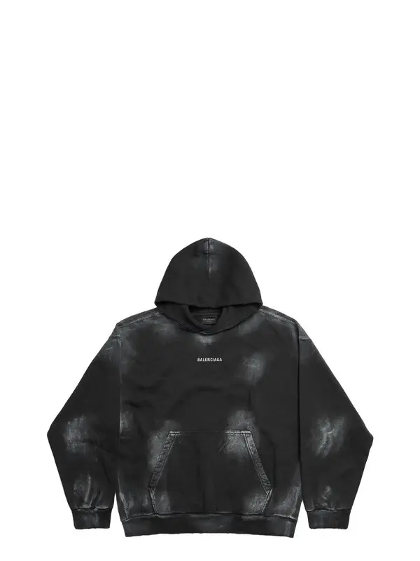 Balenciaga Medium Fit Hoodie - Black