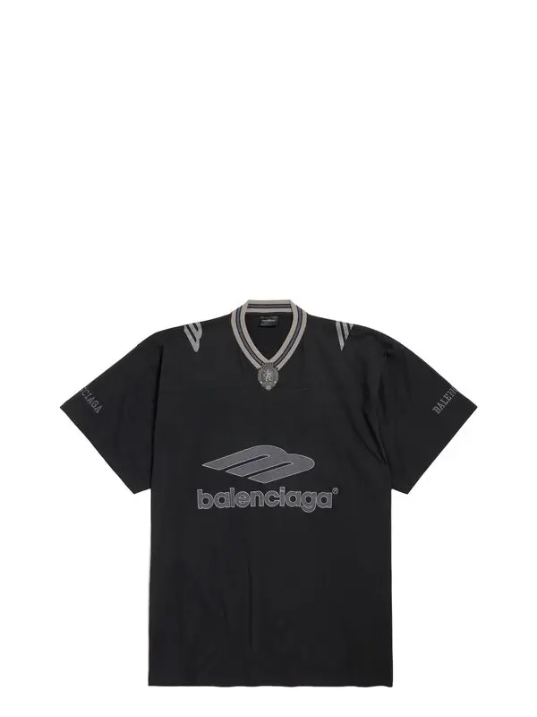 Balenciaga 3b Sports Icon V-neck T-shirt - Black