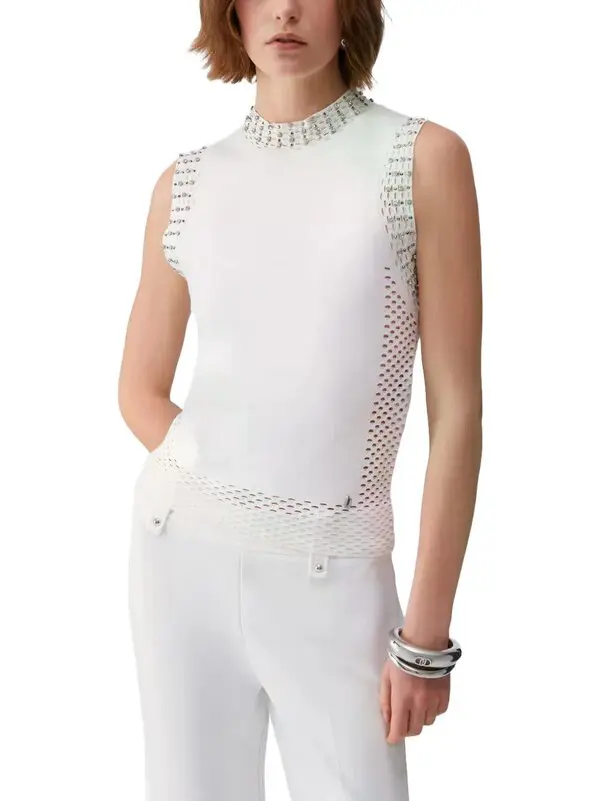 Liu Jo Perforated Top - White