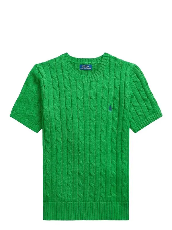 Polo Ralph Lauren Cable-knit Short-sleeved Sweater - Green