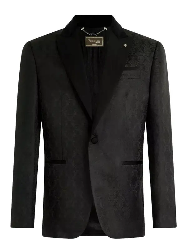BILLIONAIRE Jacquard Brocade Blazer - Black