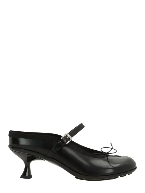 Simone Rocha 60mm Bow Strap Leather Pumps - Black