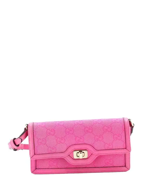 Gucci Luce Gg Canvas Mini Shoulder Bag - Pink