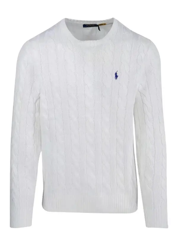 Ralph Lauren Cable-knit Crew Neck Sweater - White