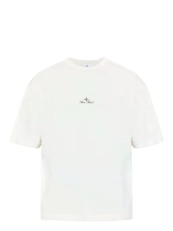 Stone Island Logo-embroidered T-shirt - Neutrals