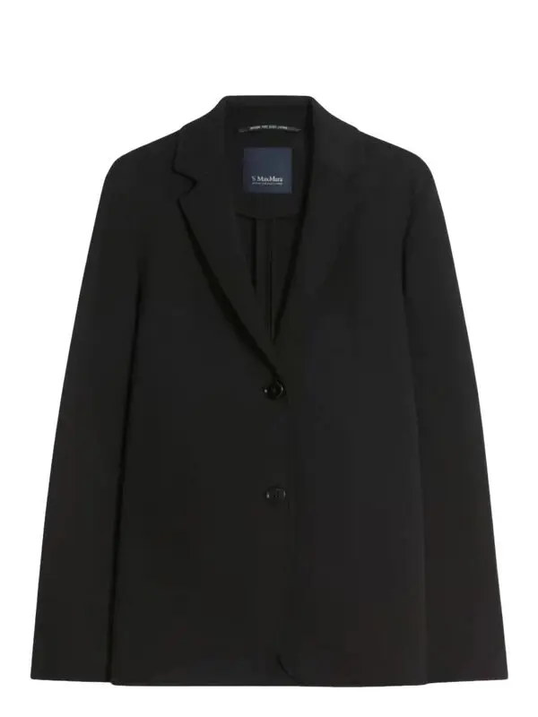 Max Mara Single-breasted Cotton Blazer - Black