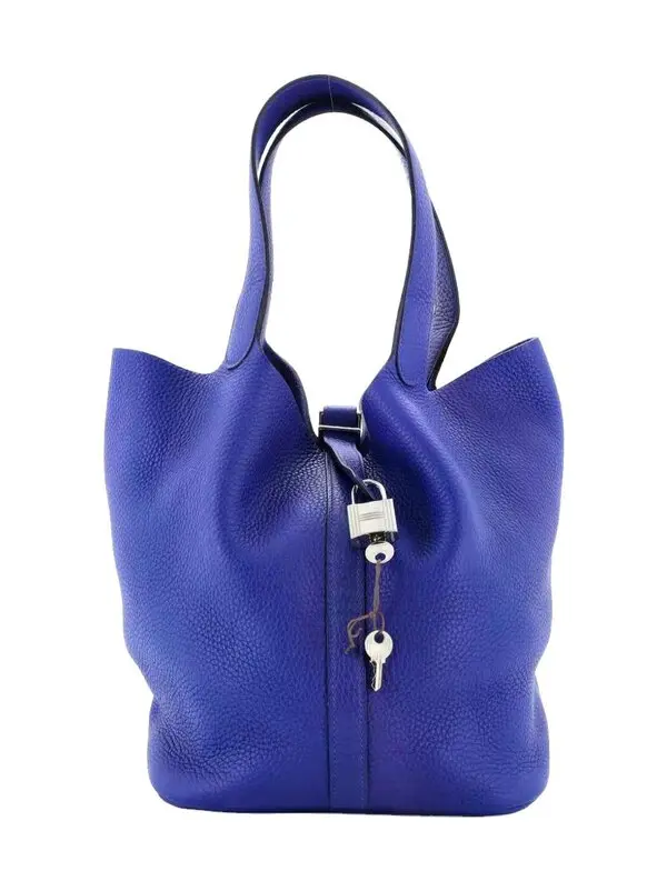 Hermès Picotin Lock Clemence Gm Bucket Bag - Blue