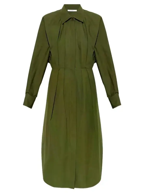 Givenchy Pleated Shirt Dress - Green