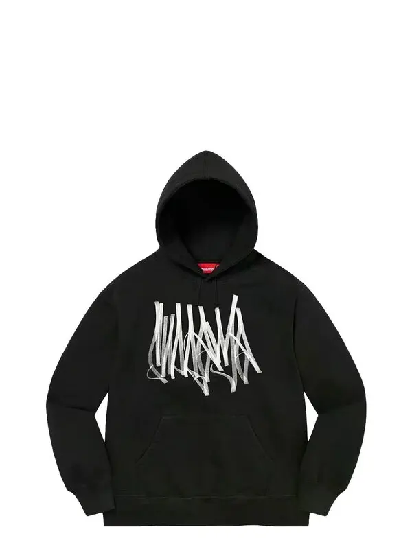 Supreme Graphic Print Hoodie - Black