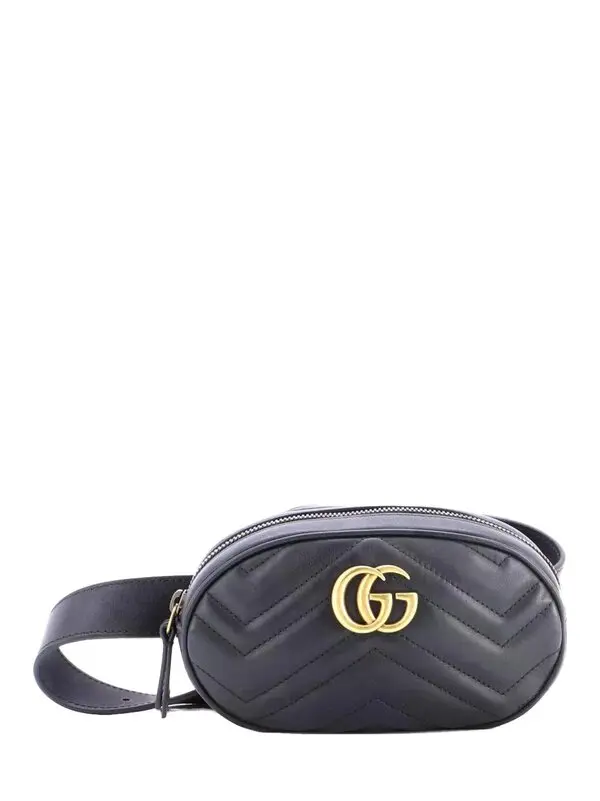 Gucci Gg Marmont Matelassé Leather Belt Bag - Black