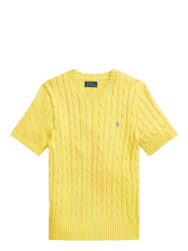 Polo Ralph Lauren Cable-knit Short-sleeved Sweater - Yellow