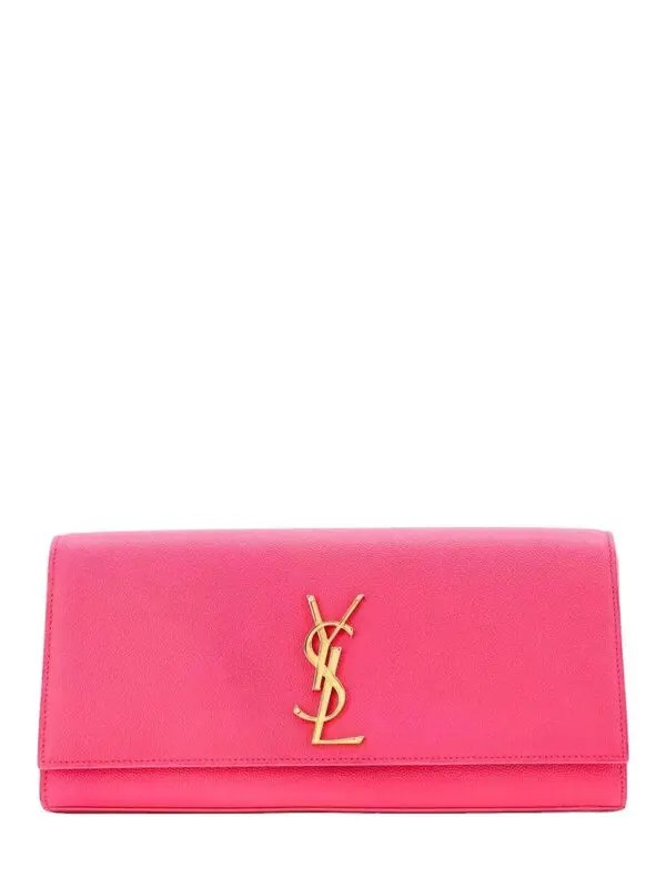 Saint Laurent Classic Monogram Long Clutch - Pink