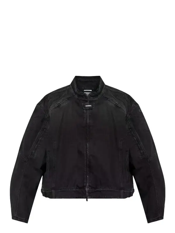 Vetements Zipped Denim Jacket - Black