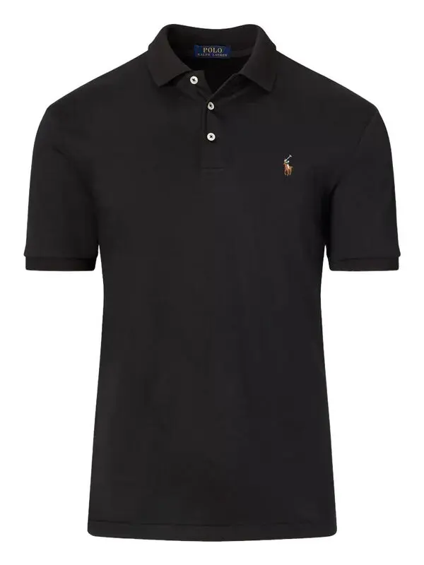 Polo Ralph Lauren Button Short-sleeve Polo Shirt - Black