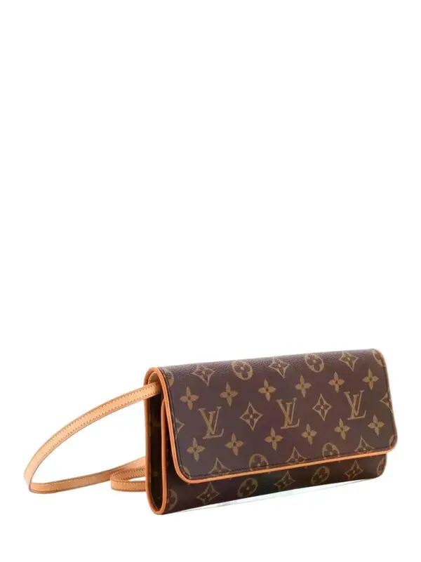 LOUIS VUITTON Twin Handbag Monogram Canvas Gm Crossbody Bag - Brown