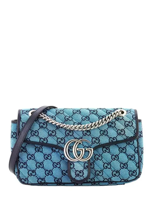 Gucci Gg Marmont Small Shoulder Bag - Blue