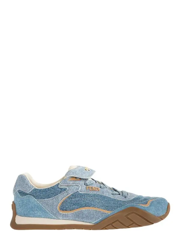 Fendi Wave Pulse Denim Sneakers - Blue