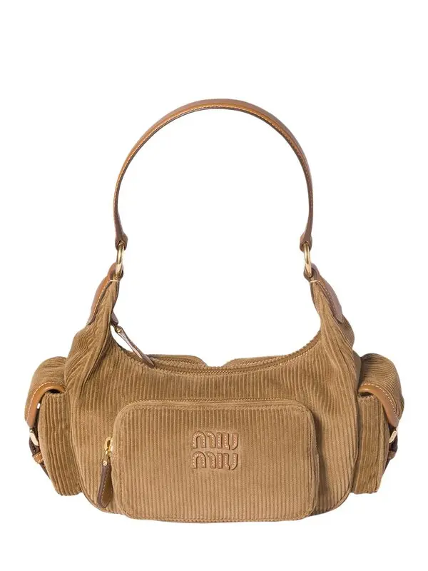 Miu Miu Corduroy Pocket Bag - Brown