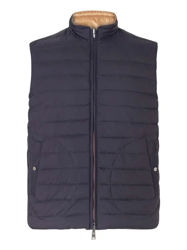 Herno Reversible Quilted Down Gilet - Navy