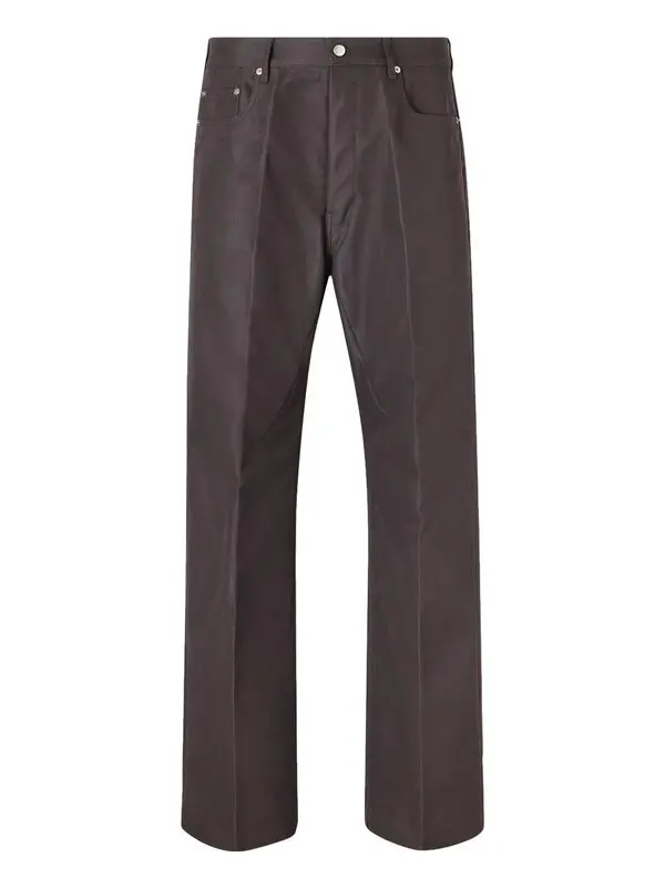 Rick Owens Geth Straight-leg Canvas Trousers - Brown