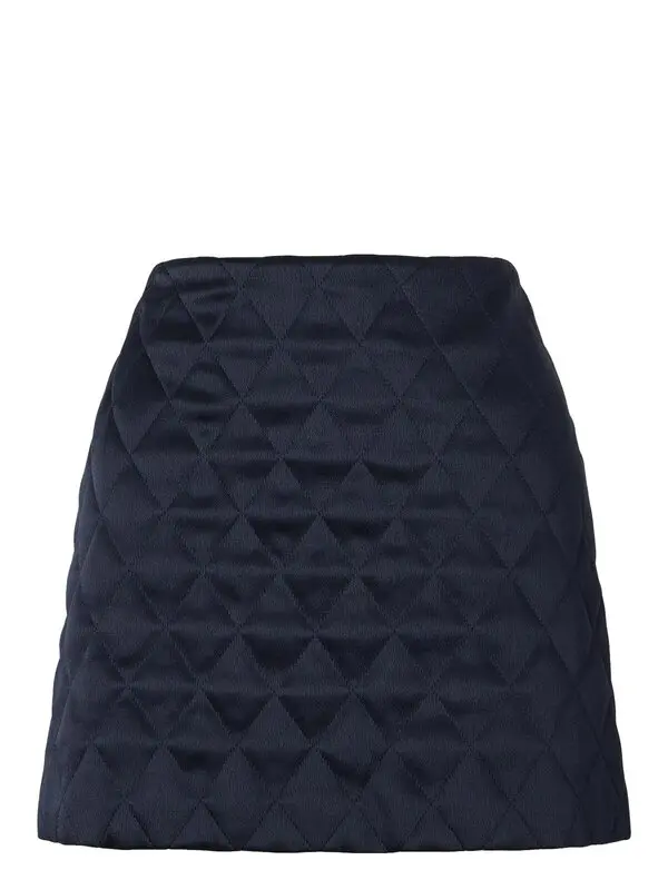 BLAZÉ MILANO Novalis Coci Quilted Mini Skirt - Blue