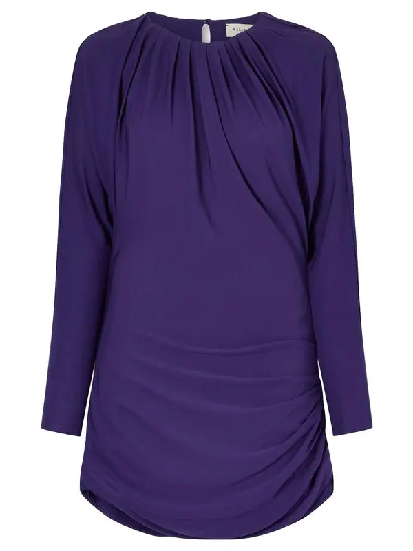 KALLMEYER Rickie Ruched Mini Dress - Purple
