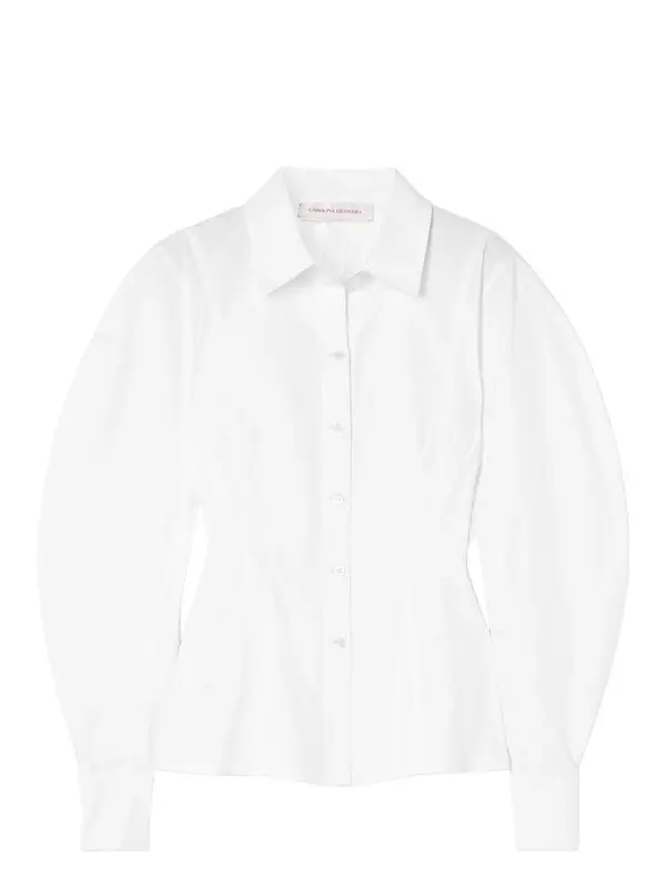 Carolina Herrera Cotton-blend Poplin Shirt - White