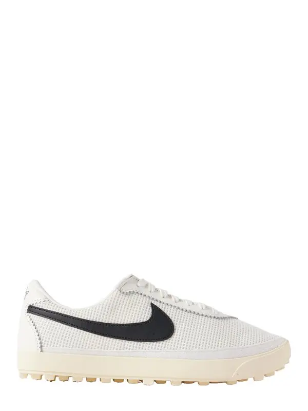 Nike Astrograbber Leather-trimmed Mesh Sneakers - Off-white