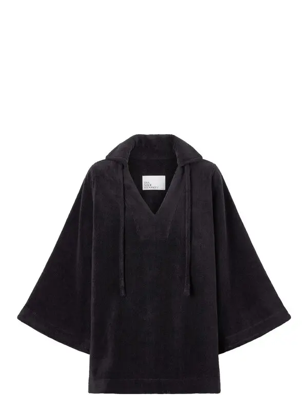 Lisa Marie Fernandez Cotton-terry Tunic - Black