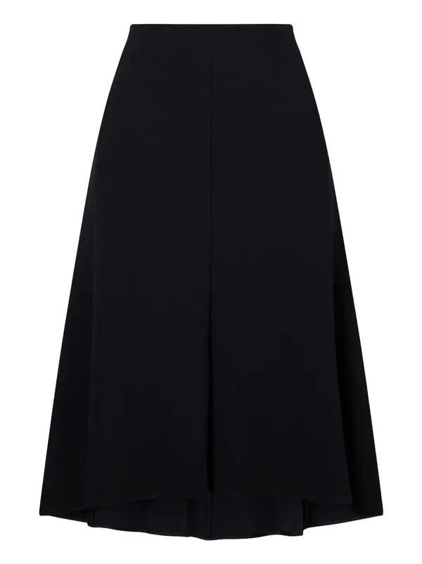 JIL SANDER Crepe Asymmetric Midi Skirt - Black