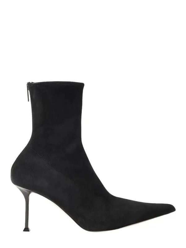 CHRISTEN Helix Stretch Suede Ankle Boots - Black