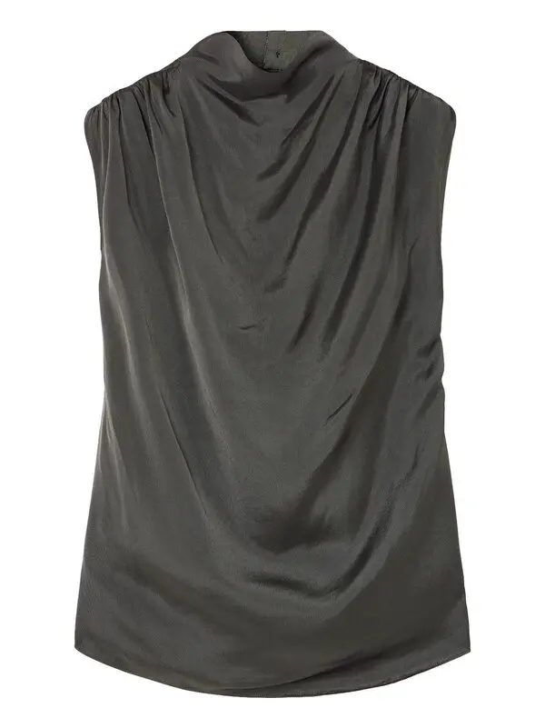 KALLMEYER Penny Draped Top - Gray