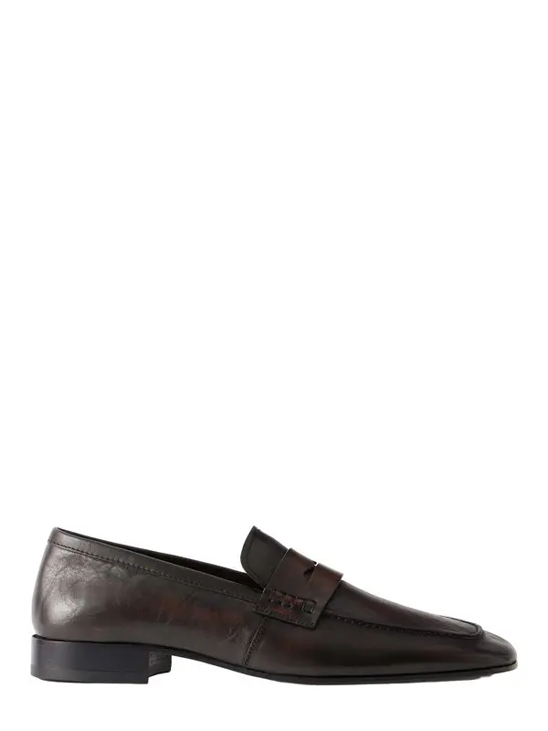 Dries Van Noten Leather Loafers - Brown