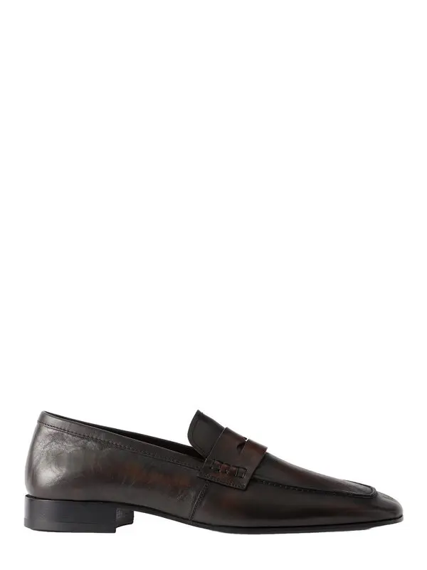 Dries Van Noten Leather Loafers - Brown