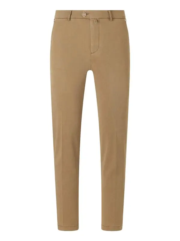 Kiton Straight-leg Lyocell-blend Trousers - Brown
