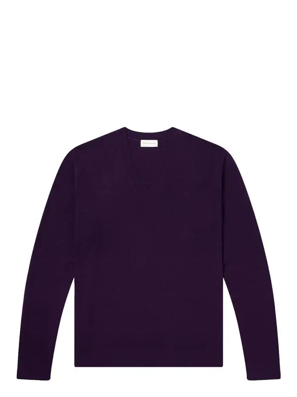 Dries Van Noten Merino Wool Sweater - Purple