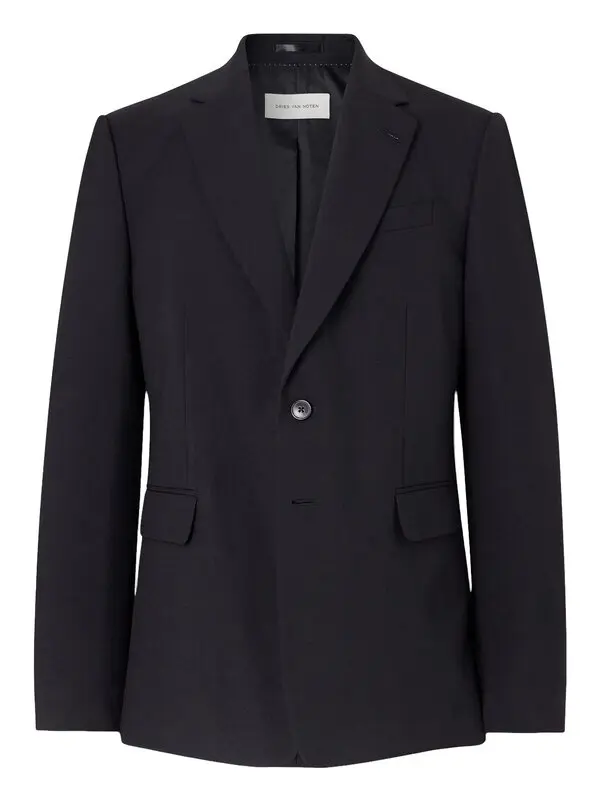 Dries Van Noten Wool And Mohair-blend Blazer - Black
