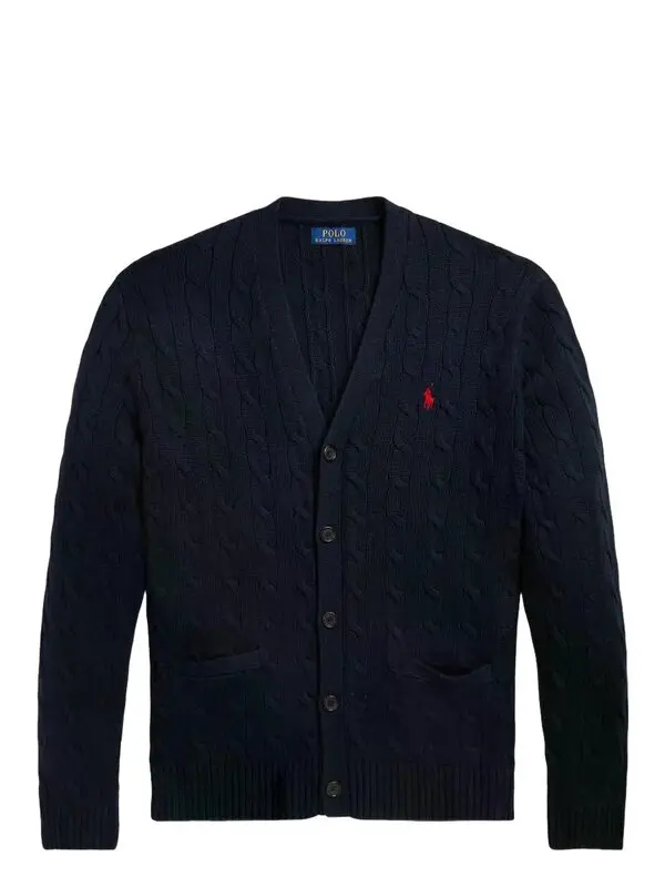 Polo Ralph Lauren Polo Pony Cable-knit Cardigan - Blue