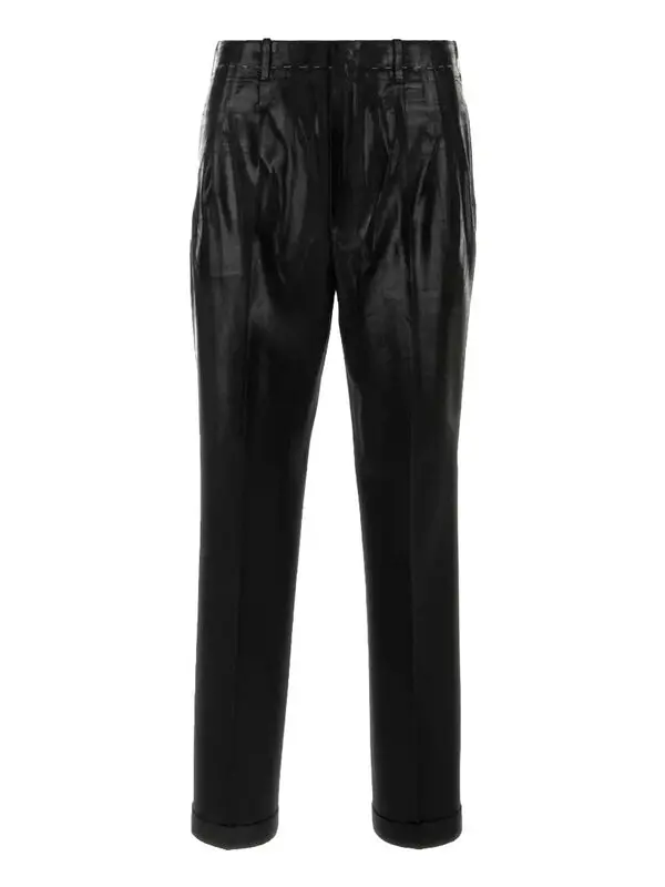 MAISON MARGIELA Coated Straight-leg Trousers - Black